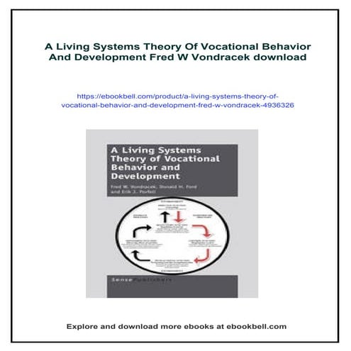 A Living Systems Theory Of Vocational Behavior And Development Fred W ...