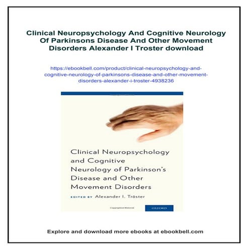 Clinical Neuropsychology And Cognitive Neurology Of Parkinsons Disease ...