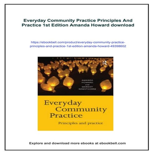 Everyday Community Practice Principles And Practice 1st Edition Amanda ...