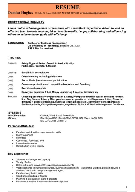 Rob\'s Resume | DOCX
