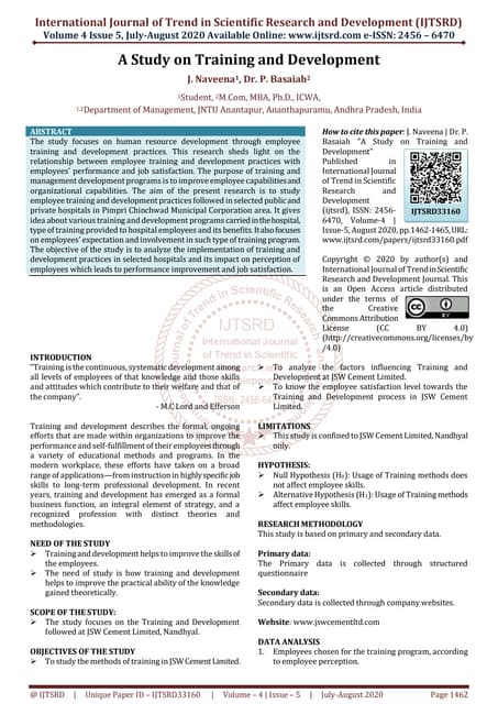 Training and development | PDF