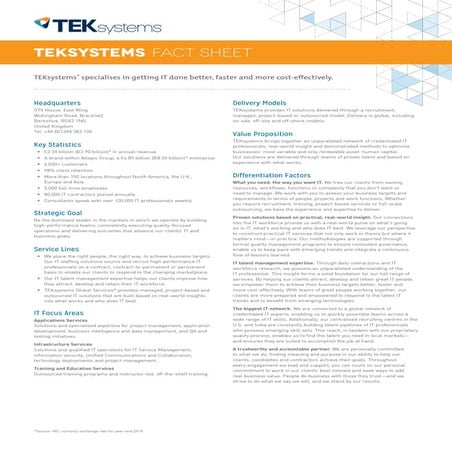 TEK_General_FactSheet_UK | PDF | IT and Internet Support | Internet