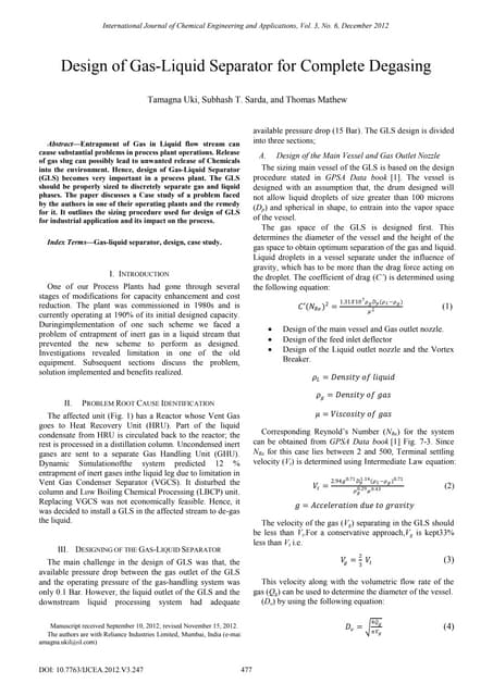 METHODOLOGY FOR SLUG CATCHER SIZING | PDF