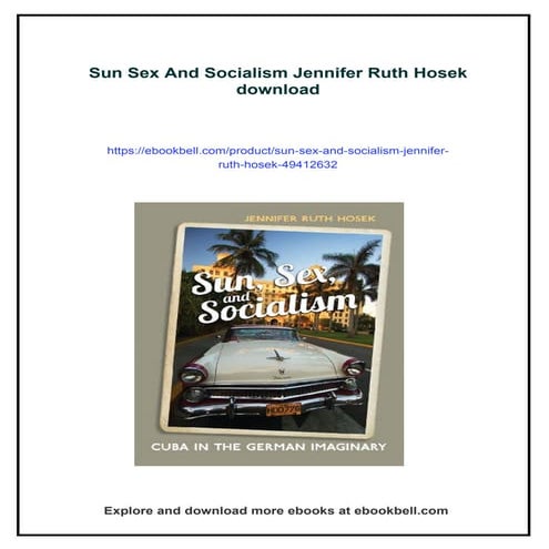 Sun Sex And Socialism Jennifer Ruth Hosek | PDF