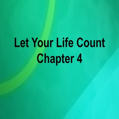 let your life count God allows us oto make our lives count | PPTX