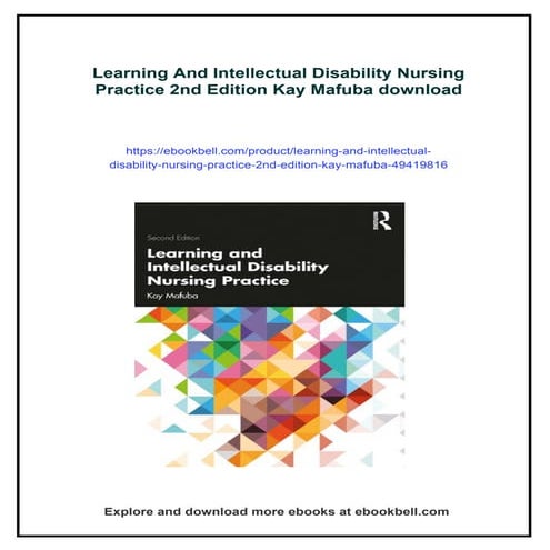Learning And Intellectual Disability Nursing Practice 2nd Edition Kay Mafuba | PDF
