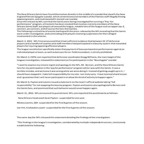 Saints Swarmed with Bountygate | DOCX