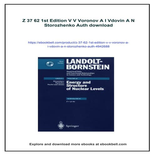 Z 37 62 1st Edition V V Voronov A I Vdovin A N Storozhenko Auth | PDF
