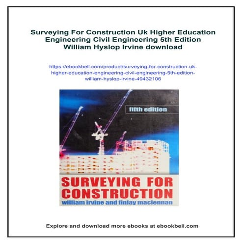 Surveying For Construction Uk Higher Education Engineering Civil Engineering 5th Edition William ...