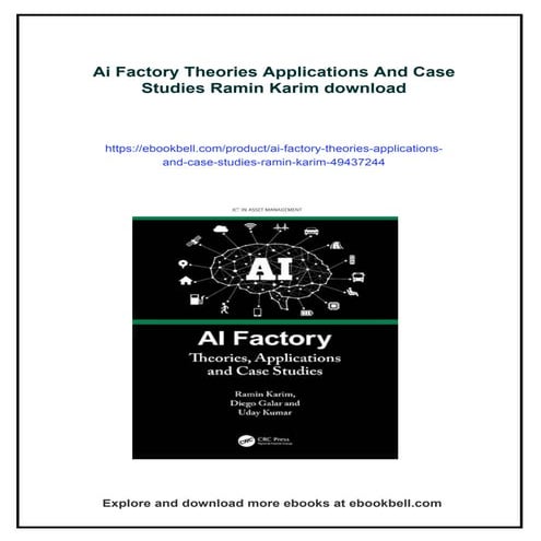 Ai Factory Theories Applications And Case Studies Ramin Karim | PDF