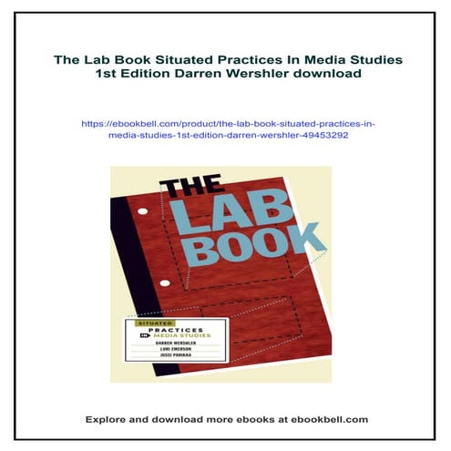 The Lab Book Situated Practices In Media Studies 1st Edition Darren ...