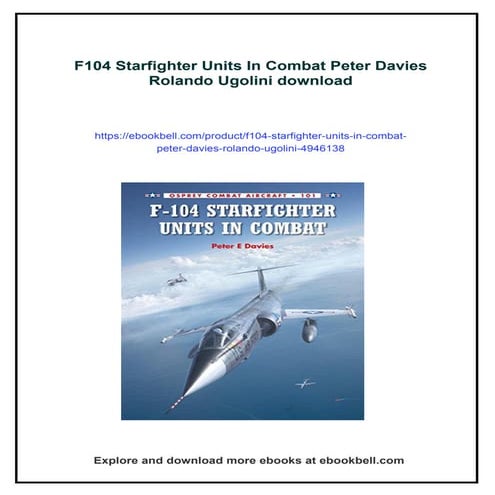 F104 Starfighter Units In Combat Peter Davies Rolando Ugolini | PDF