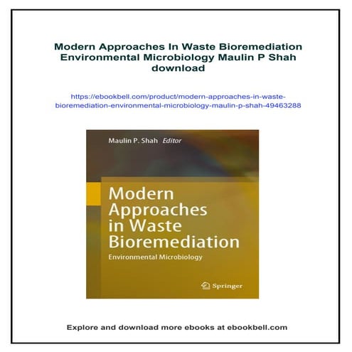Modern Approaches In Waste Bioremediation Environmental Microbiology ...