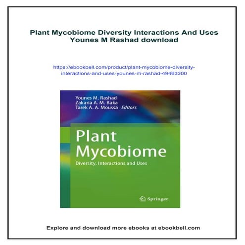 Plant Mycobiome Diversity Interactions And Uses Younes M Rashad | PDF
