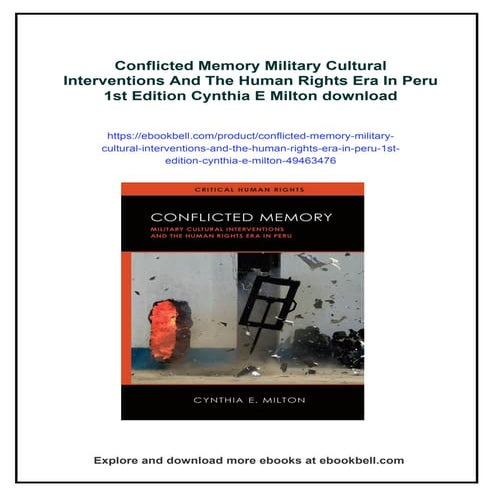 Conflicted Memory Military Cultural Interventions And The Human Rights ...