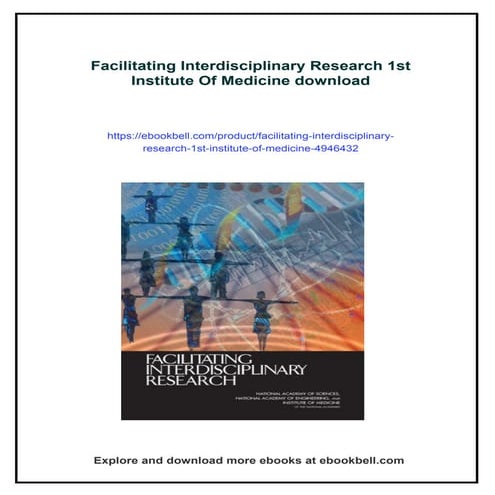 Facilitating Interdisciplinary Research 1st Institute Of Medicine | PDF