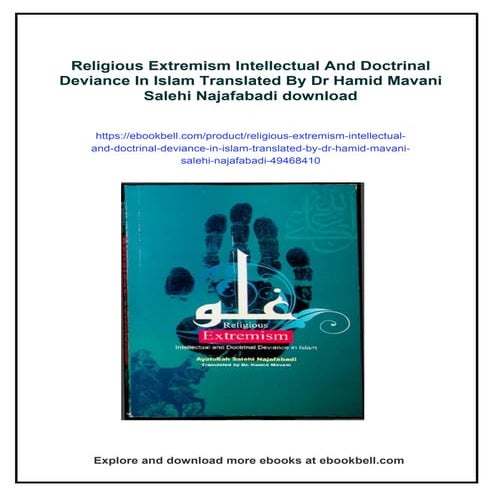 Religious Extremism Intellectual And Doctrinal Deviance In Islam ...