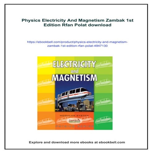 Physics Electricity And Magnetism Zambak 1st Edition Rfan Polat | PDF