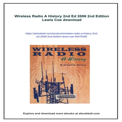 Wireless Radio A History 2nd Ed 2006 2nd Edition Lewis Coe | PDF