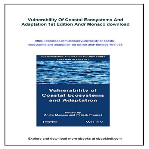 Vulnerability Of Coastal Ecosystems And Adaptation 1st Edition Andr ...