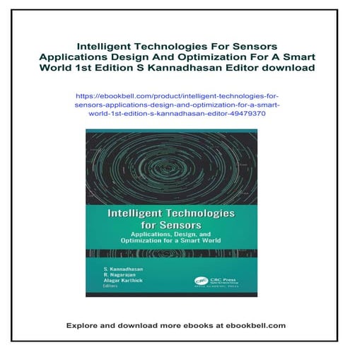 Intelligent Technologies For Sensors Applications Design And ...