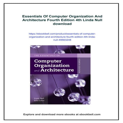 Essentials Of Computer Organization And Architecture Fourth Edition 4th Linda Null | PDF