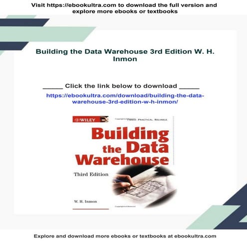 Building the Data Warehouse 3rd Edition W. H. Inmon | PDF