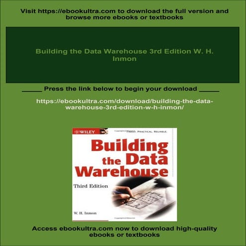 Building the Data Warehouse 3rd Edition W. H. Inmon | PDF