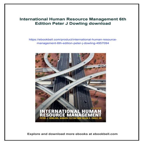 International Human Resource Management 6th Edition Peter J Dowling | PDF