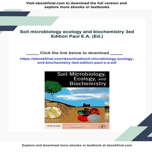 Soil microbiology ecology and biochemistry 3ed Edition Paul E.A. (Ed.) | PDF