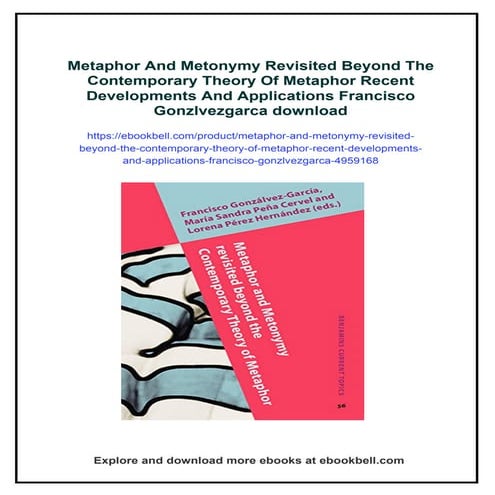 Metaphor And Metonymy Revisited Beyond The Contemporary Theory Of ...