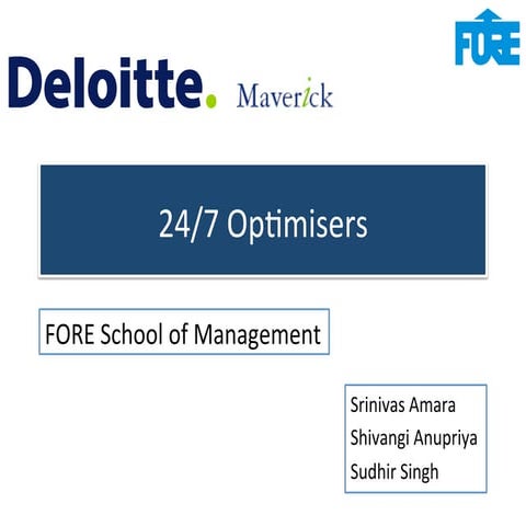 Deloitte Maverick Season III Round 1 Presentation | PDF