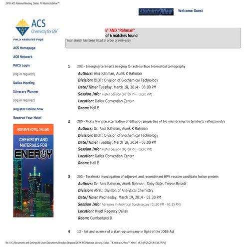 247th acs national meeting, dallas, tx abstracts2 view™ | PPT