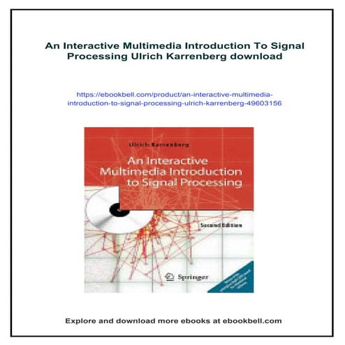 An Interactive Multimedia Introduction To Signal Processing Ulrich ...