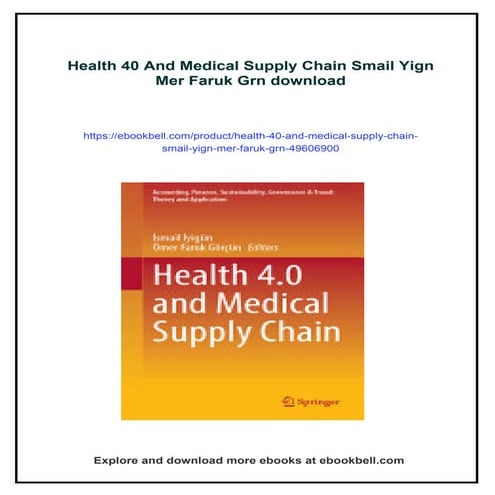 Health 40 And Medical Supply Chain Smail Yign Mer Faruk Grn | PDF