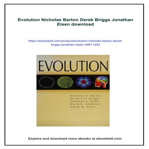 Evolution Nicholas Barton Derek Briggs Jonathan Eisen | PDF