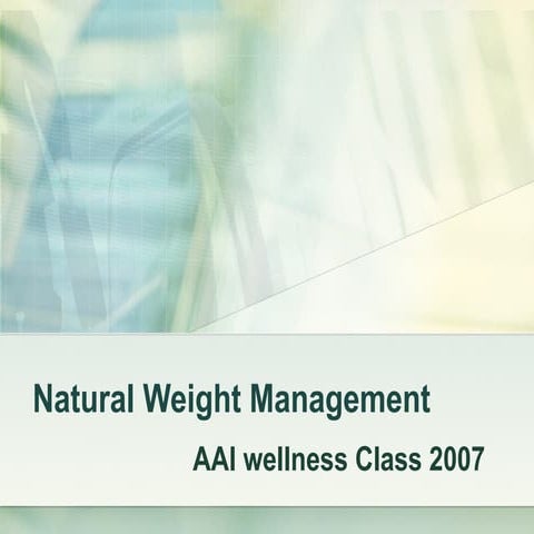 Natural Weight Management | PPT