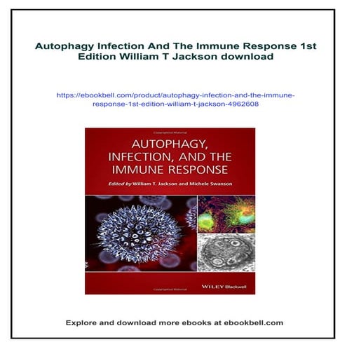 Autophagy Infection And The Immune Response 1st Edition William T ...