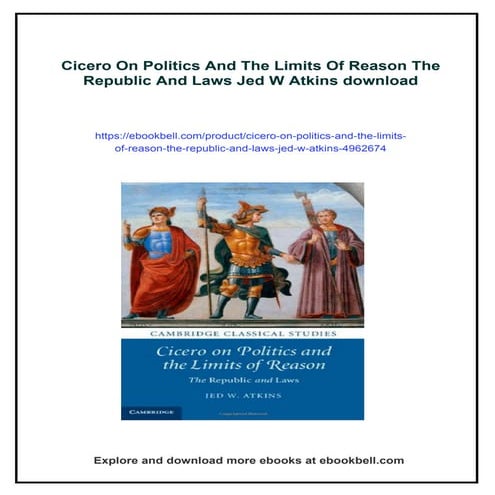Cicero On Politics And The Limits Of Reason The Republic And Laws Jed W ...