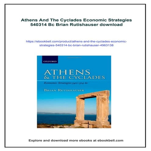 Athens And The Cyclades Economic Strategies 540314 Bc Brian Rutishauser ...