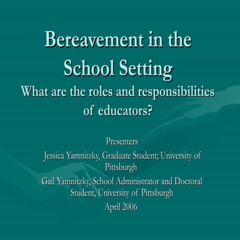 Bereavement in schools final | PPT