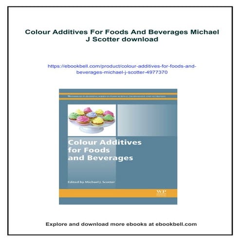Colour Additives For Foods And Beverages Michael J Scotter | PDF