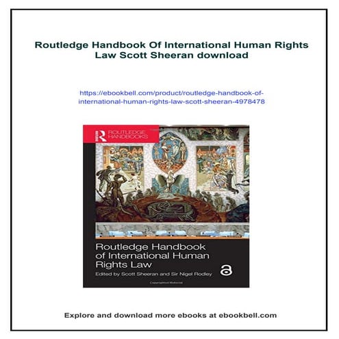 Routledge Handbook Of International Human Rights Law Scott Sheeran | PDF