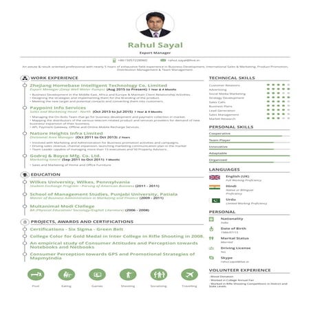 CV- Rahul Sayal | PDF