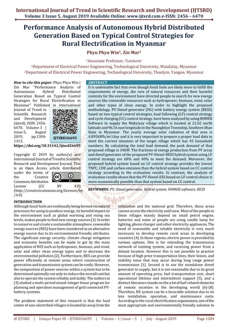 Feasibility Study on Battery Energy Storage System for Mini grid | PDF ...