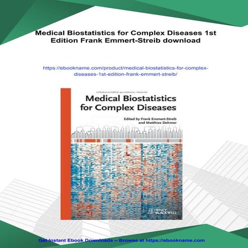 Medical Biostatistics for Complex Diseases 1st Edition Frank Emmert ...