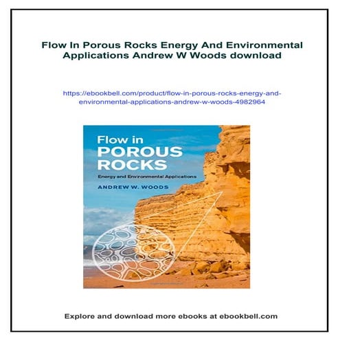 Flow In Porous Rocks Energy And Environmental Applications Andrew W ...