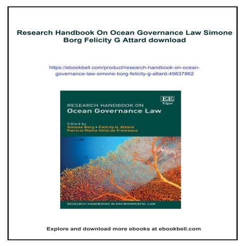 Research Handbook On Ocean Governance Law Simone Borg Felicity G Attard ...