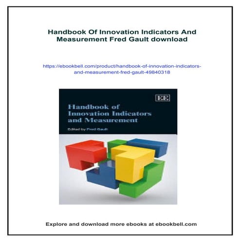 Handbook Of Innovation Indicators And Measurement Fred Gault | PDF