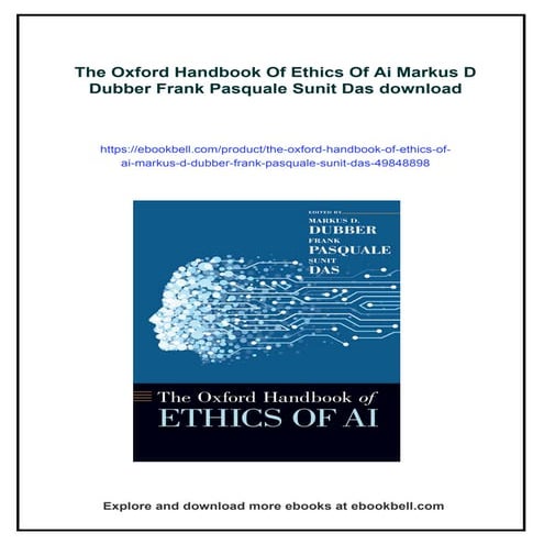 The Oxford Handbook Of Ethics Of Ai Markus D Dubber Frank Pasquale ...